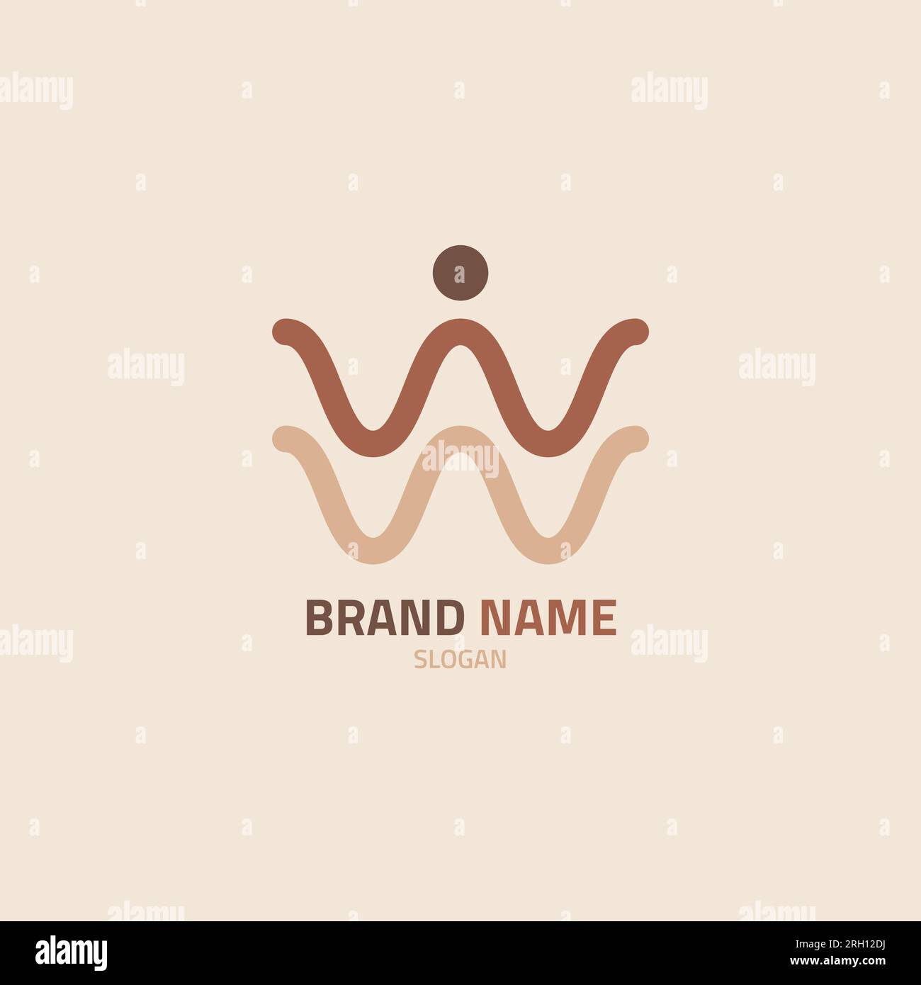 Line and circle logo in the shape of a human and letters Stock Vector ...