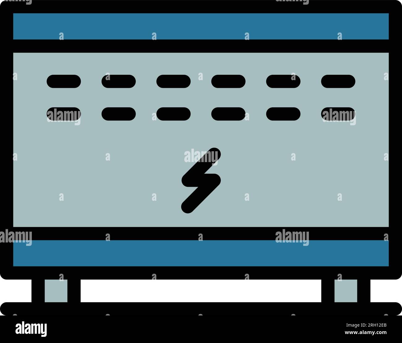 Room convector icon outline vector. Electric heater. Heat control color ...