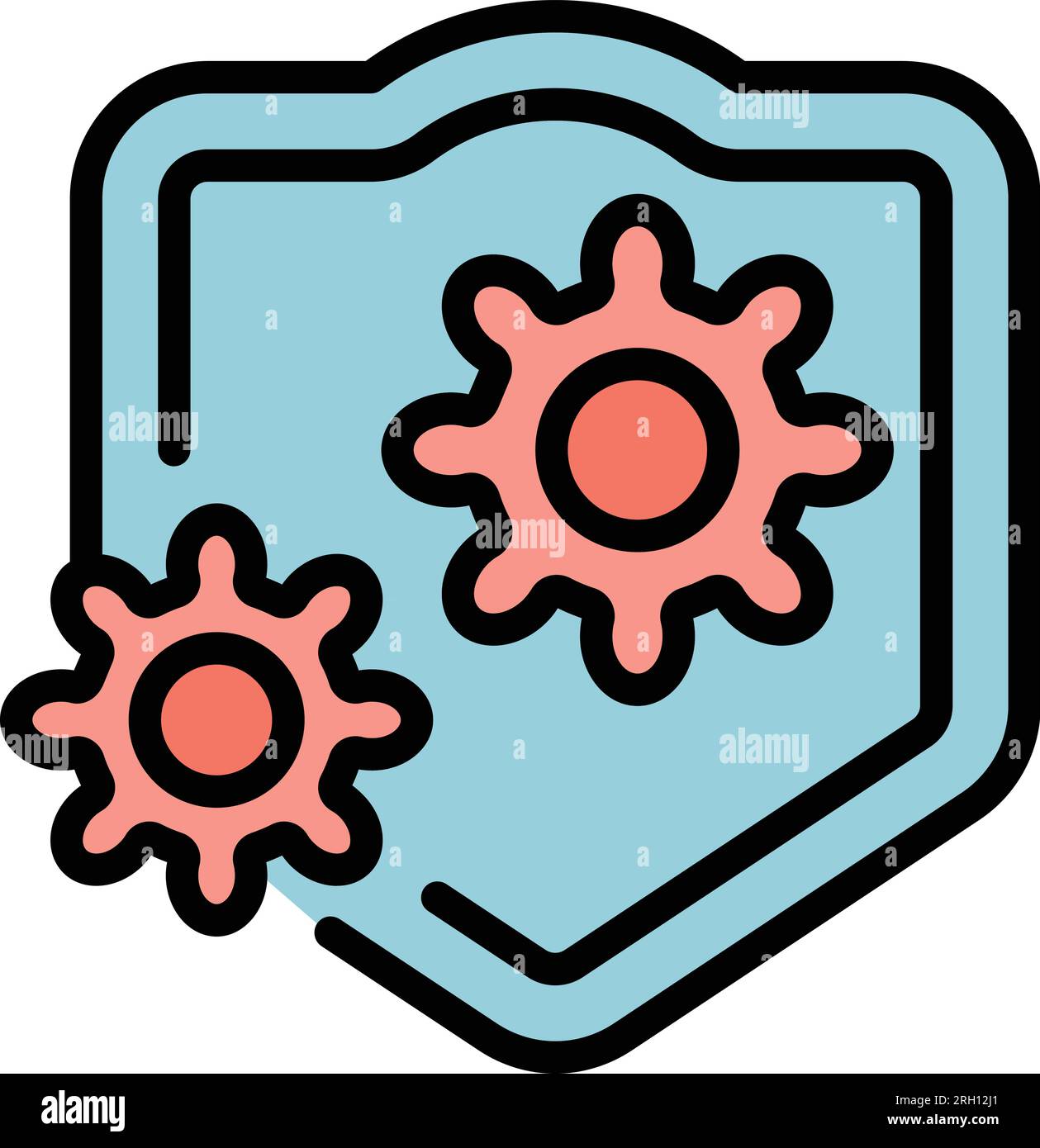 Self isolation protection icon outline vector. Remote distance. Home ...