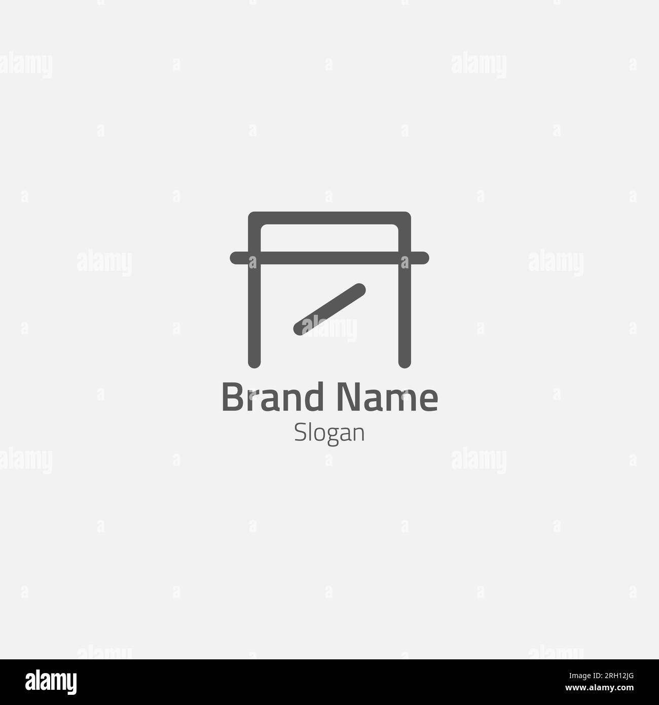 Line logo forming a temple gate and letters Stock Vector Image & Art ...