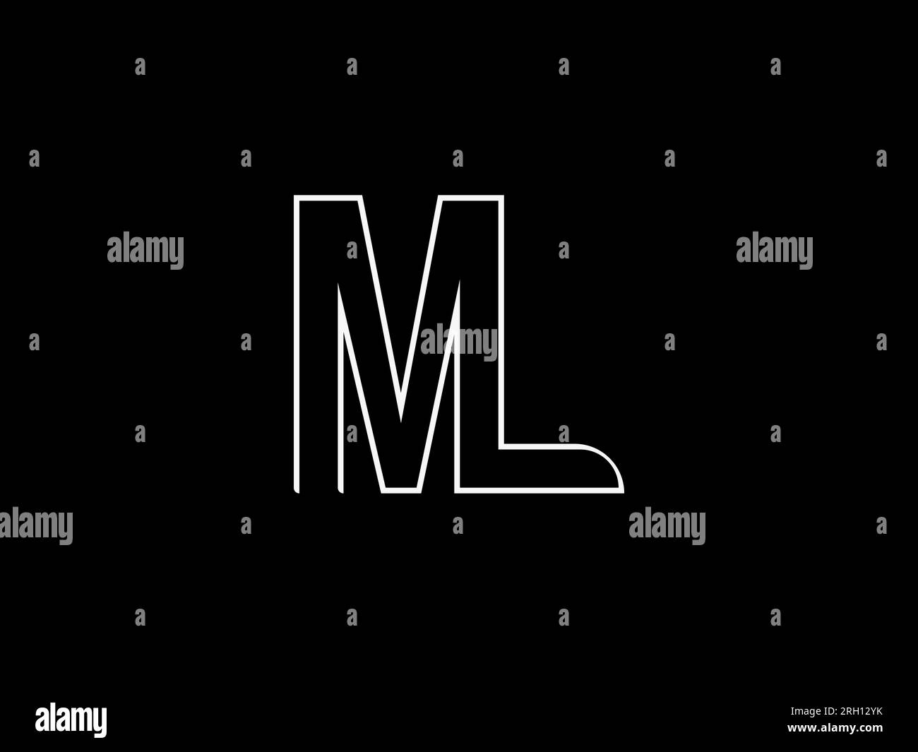 Initial ML letter Logo Design vector Template. Monogram or letter mark ...