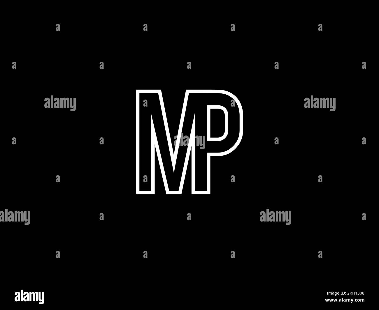 Initial MP letter Logo Design vector Template. Monogram or letter mark MP logo Design Stock ...