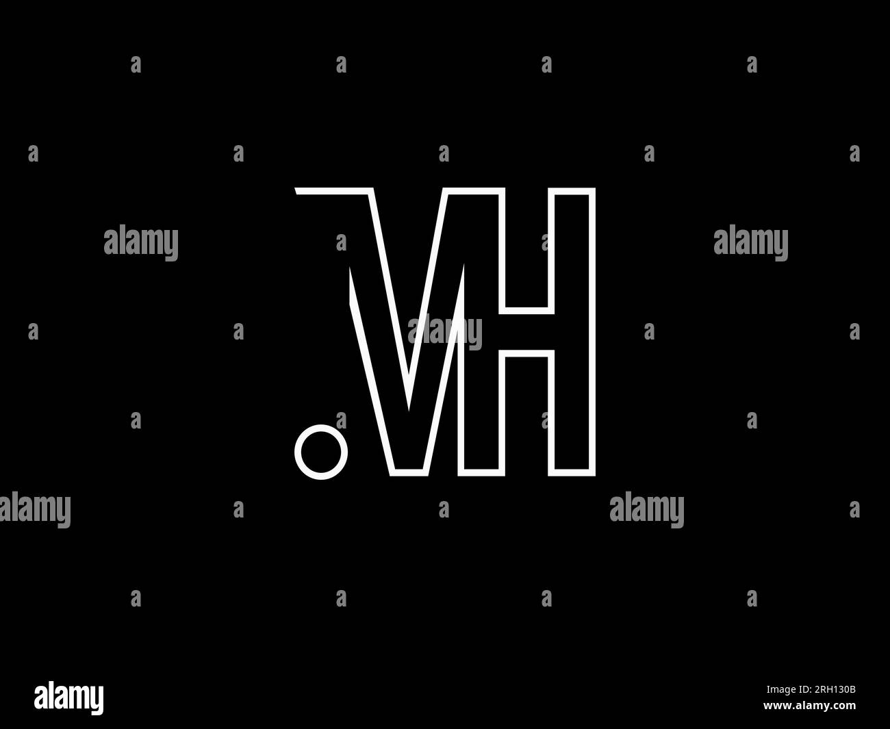 Initial MH letter Logo Design vector Template. Monogram or letter mark ...
