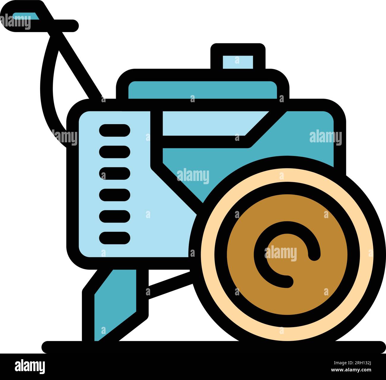 Agriculture cultivator icon outline vector. Machine farm. Machinery ...