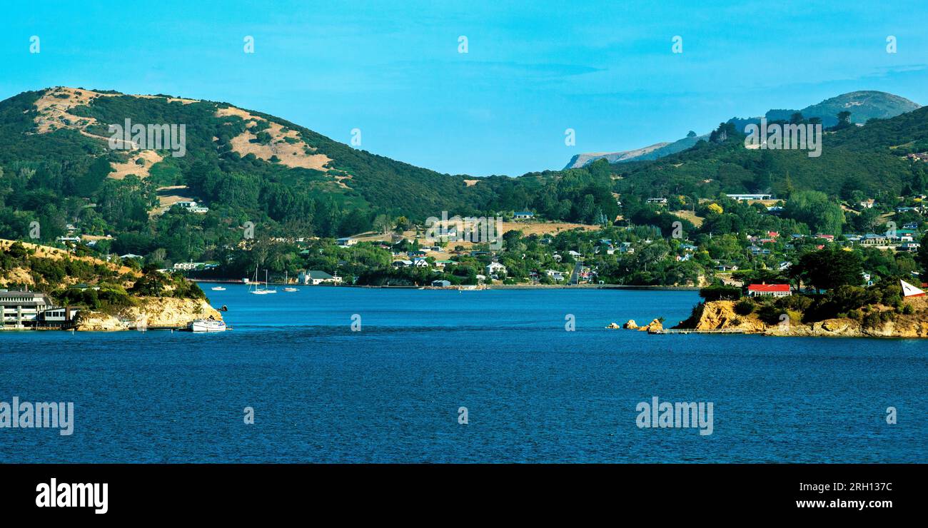 Otago Harbour, Otago Peninsula, Dunedin, South Island, New Zealand ...