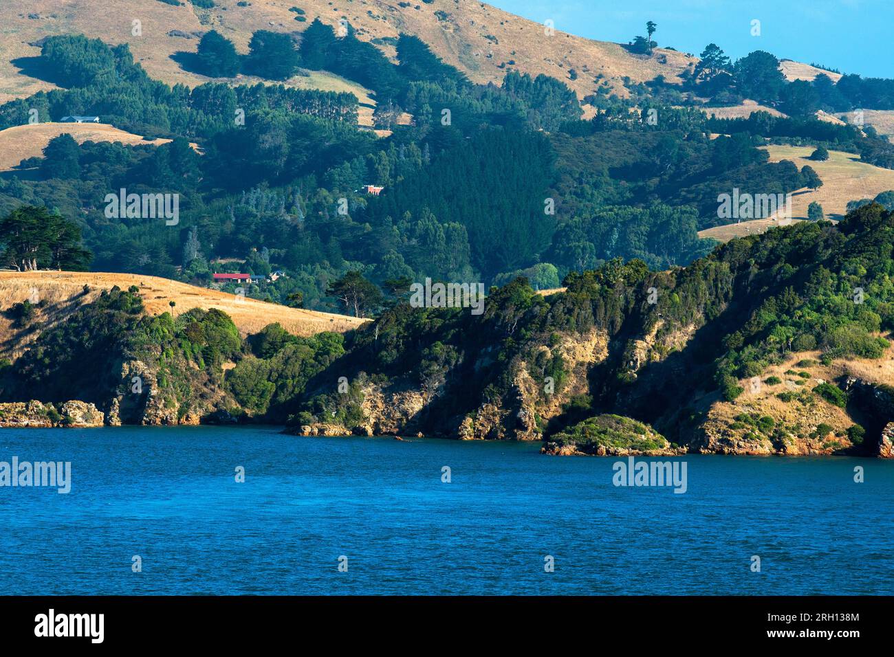 Otago Harbour, Otago Peninsula, Dunedin, South Island, New Zealand ...