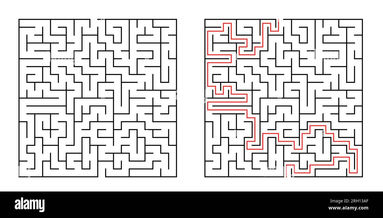 Education logic game labyrinth for kids. Find right way. Isolated ...