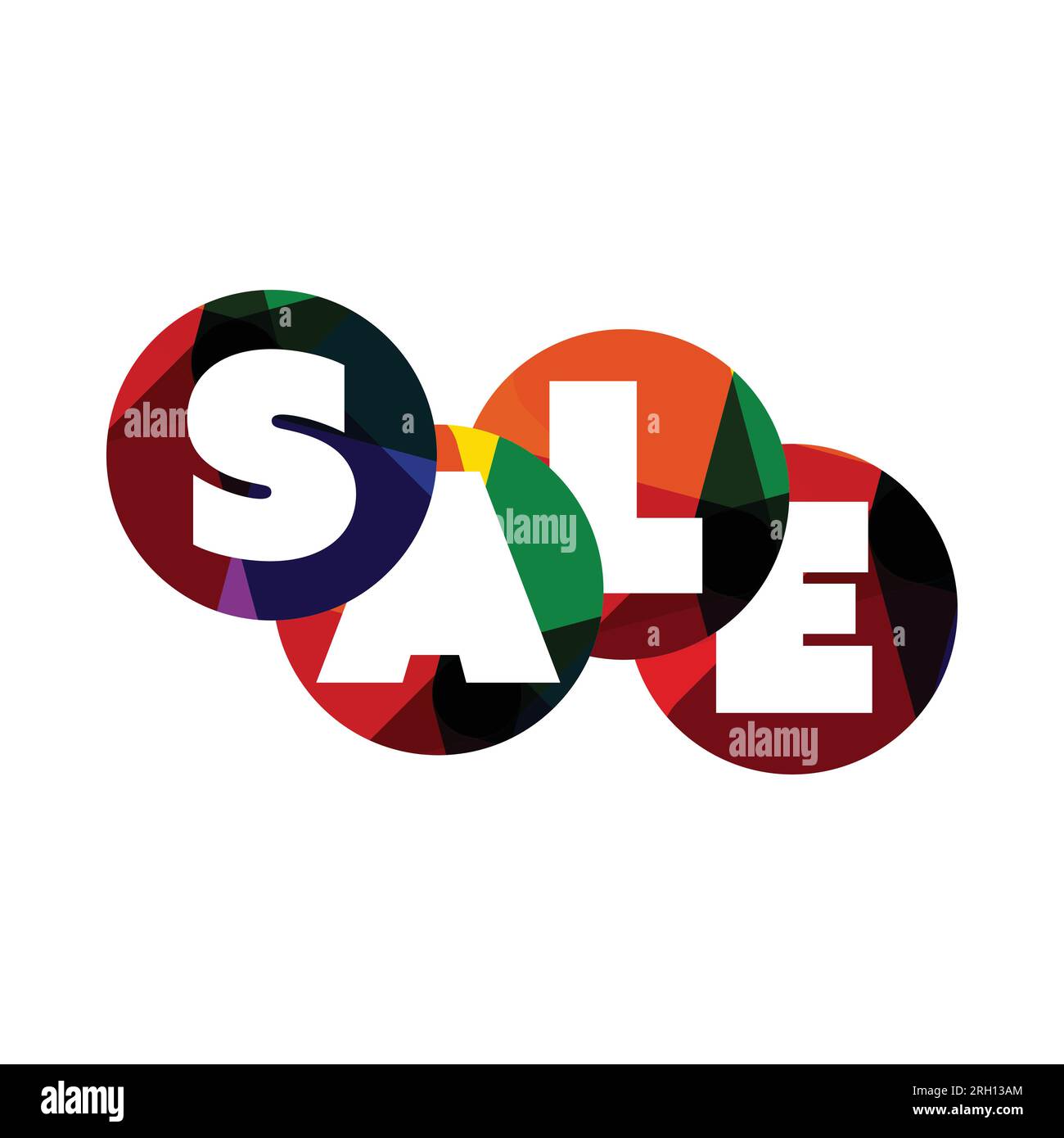 Sale Word Label, Banner, Letters On Circular Shapes - Web Icon, Button ...