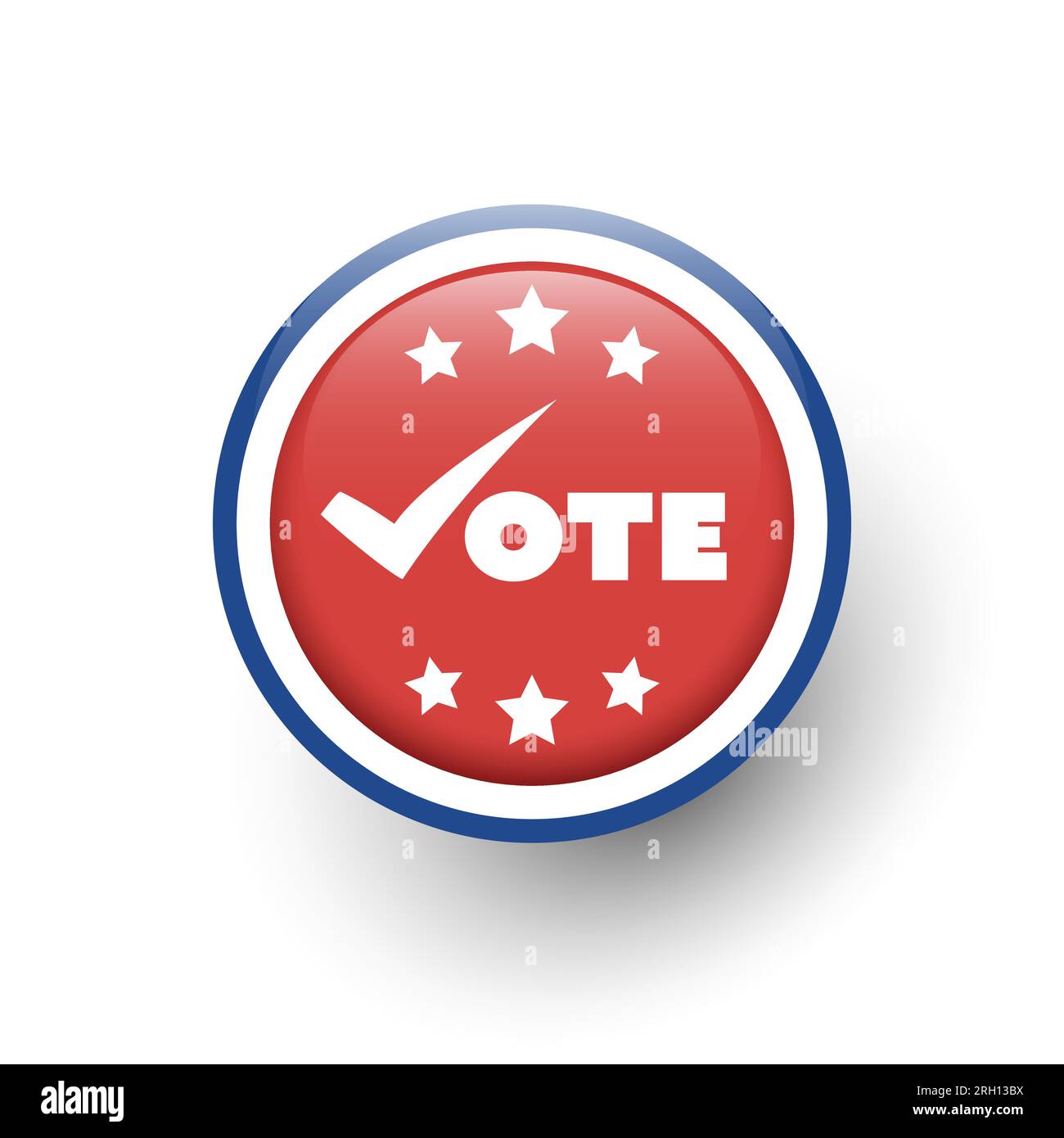 USA Voting Design Concept - Badge Style with Tick and US National ...