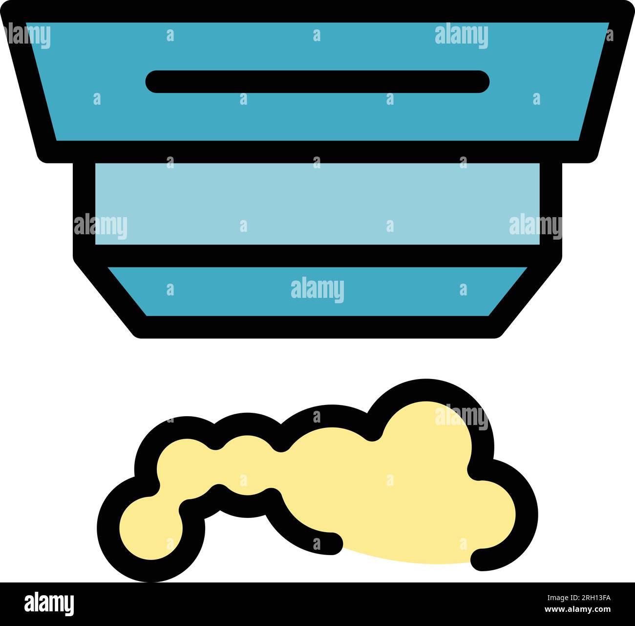 Check smoke detector icon outline vector. Fire sensor. House control ...