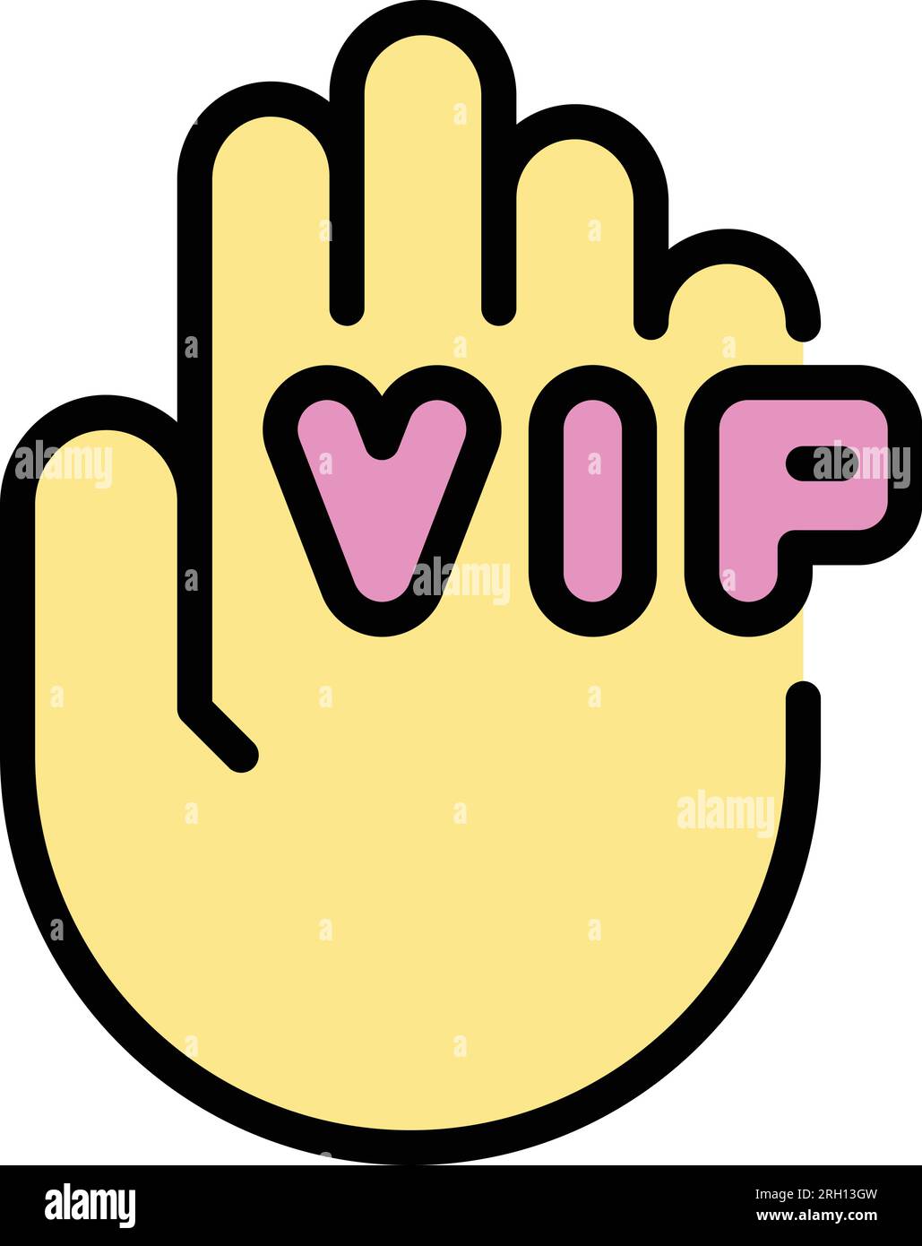 Vip person icon outline vector. Party event. Cinema cocert color flat ...