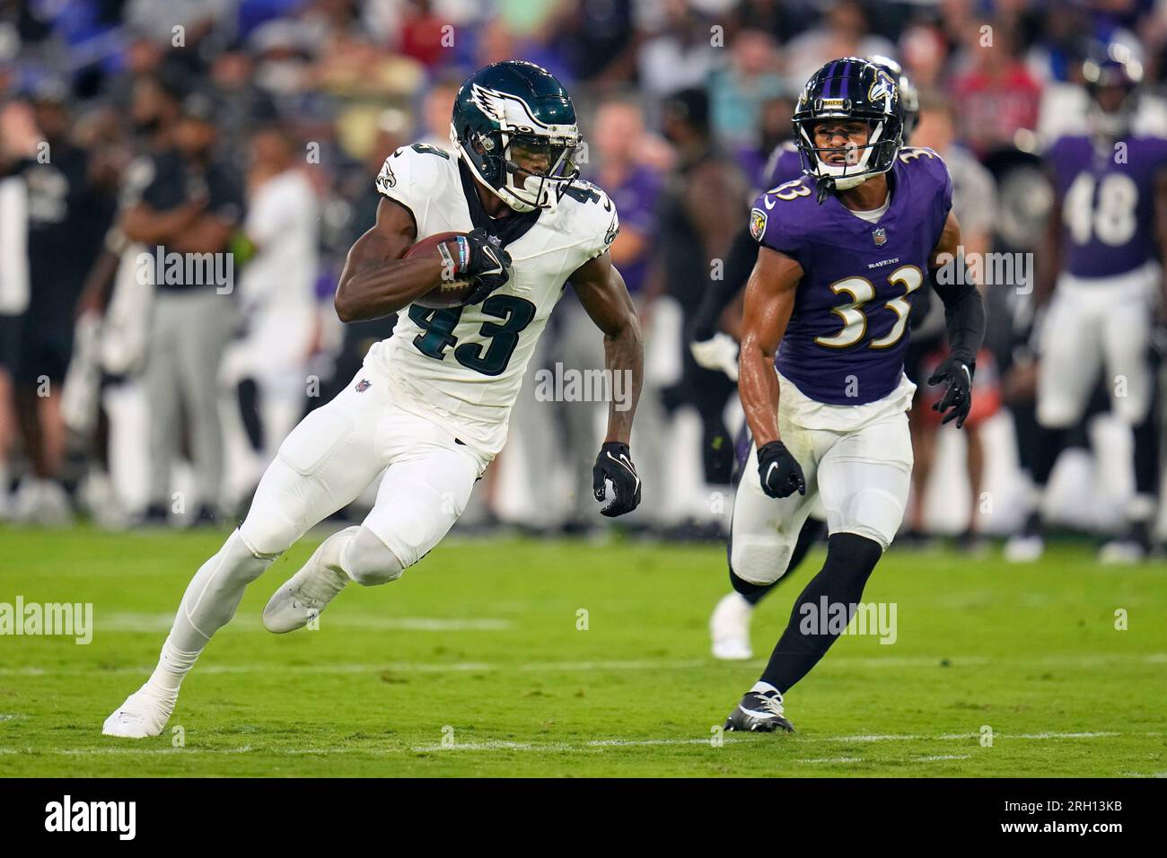 Philadelphia Eagles wide receiver Johnny King (43) runs against ...