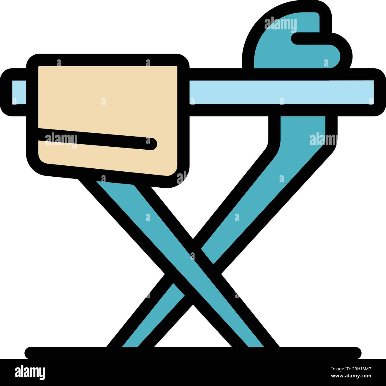 Modern iron board icon outline vector. Electric ironing. Room clean color flat Stock Vector ...
