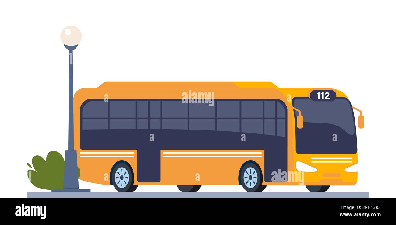 Yellow coach bus isolated Stock Vector Images - Alamy