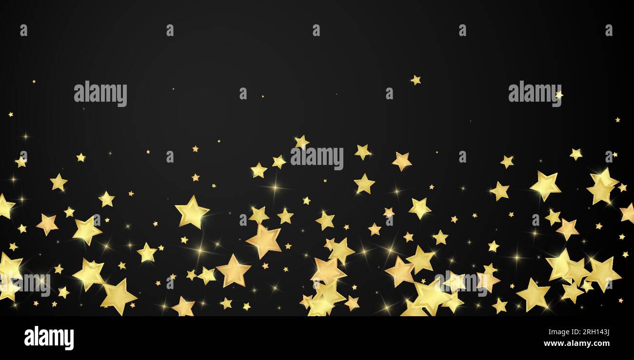 Magic stars vector overlay. Gold stars scattered around randomly ...