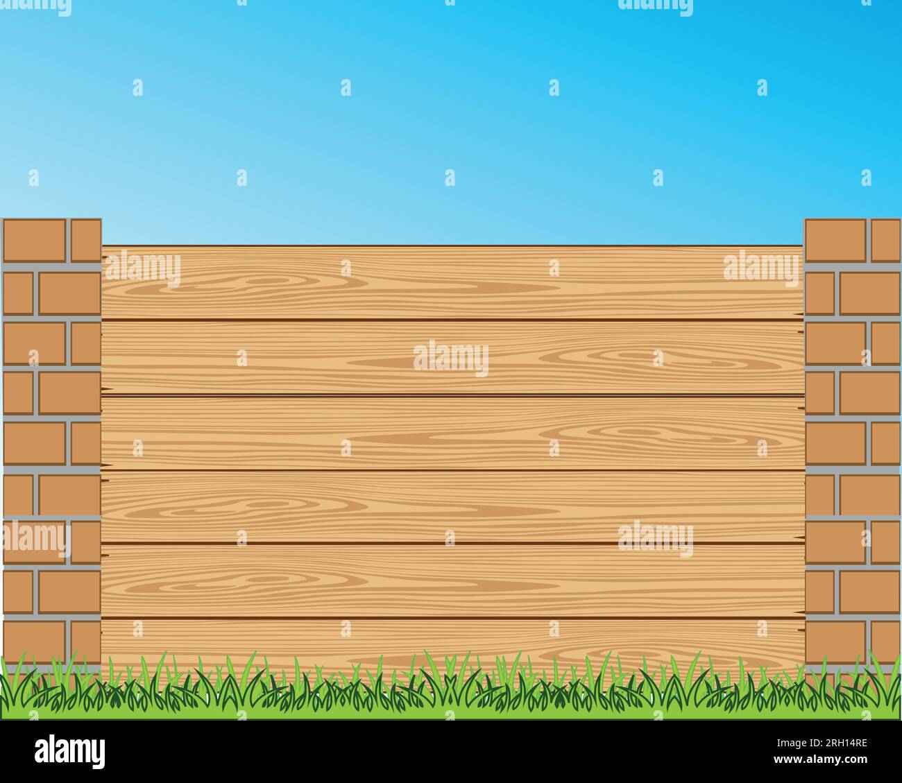 Fence from boards Stock Vector Images - Alamy