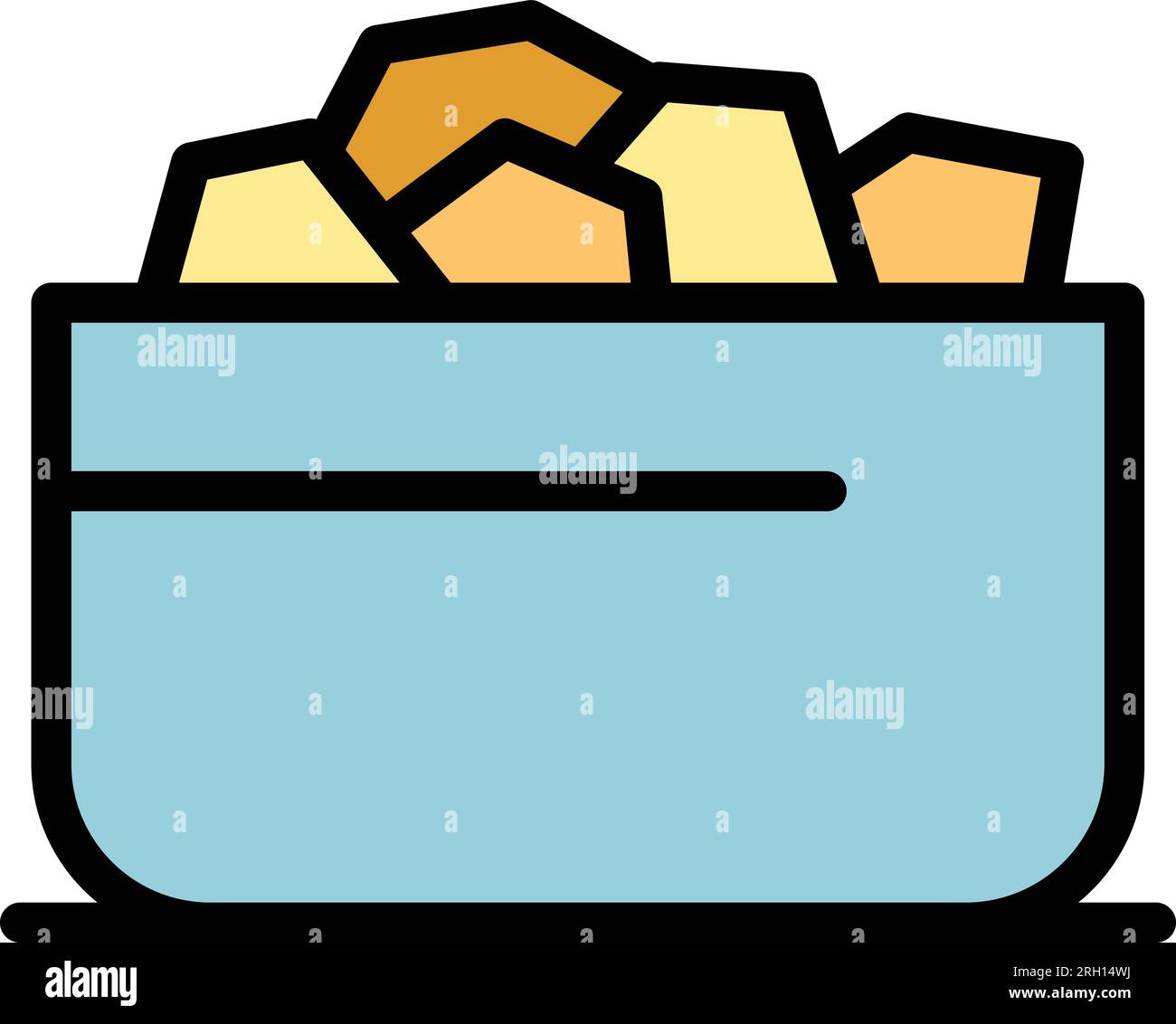 Bowl breakfast icon outline vector. Cereal milk. Muesli fruit color ...