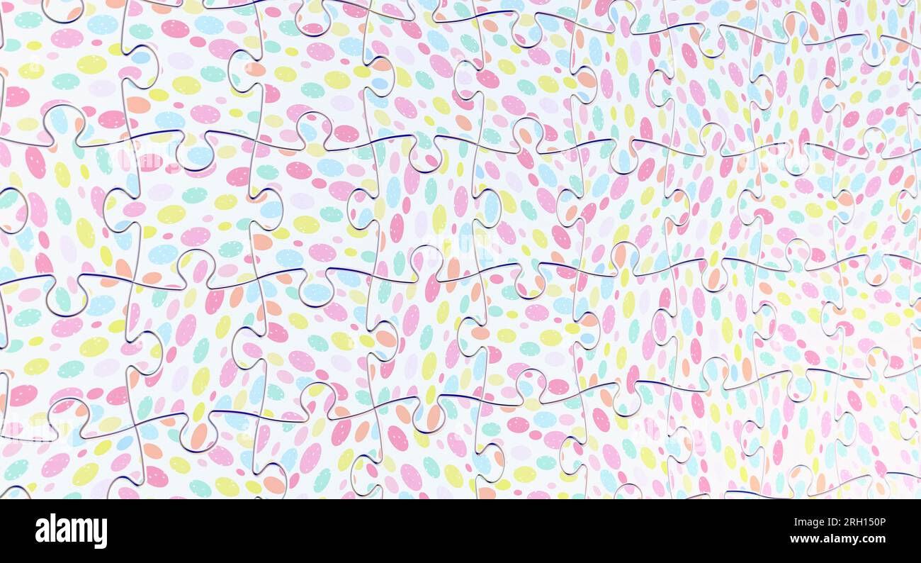 kawaii puzzle pattern Stock Photo - Alamy