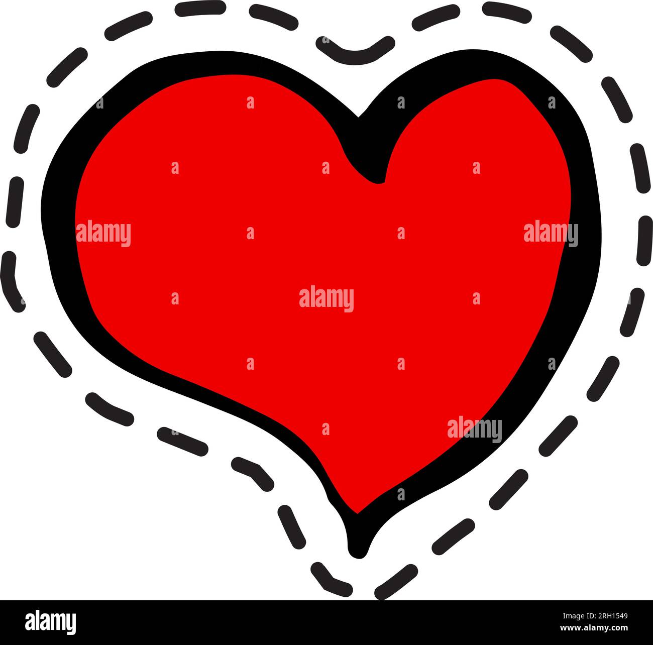 Heart shaped figure, sticker love expressions Stock Vector Image & Art ...
