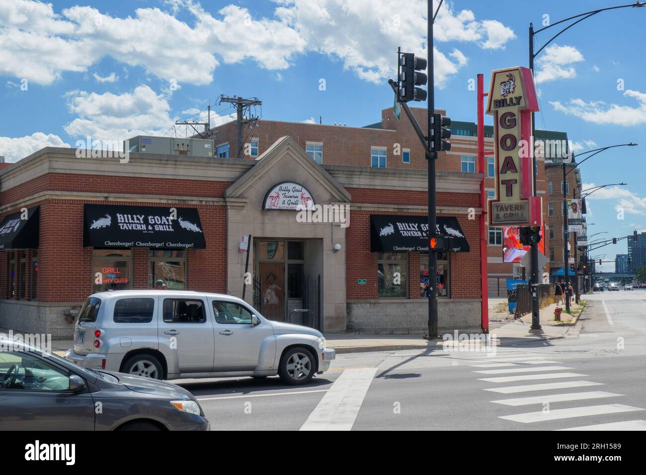 Billy Goat Tavern on Madison. Chicago, Illinois Stock Photo - Alamy