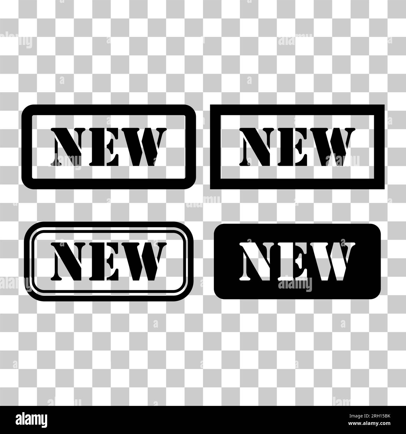 Set of New stamp symbol, label sticker sign button, text banner vector ...