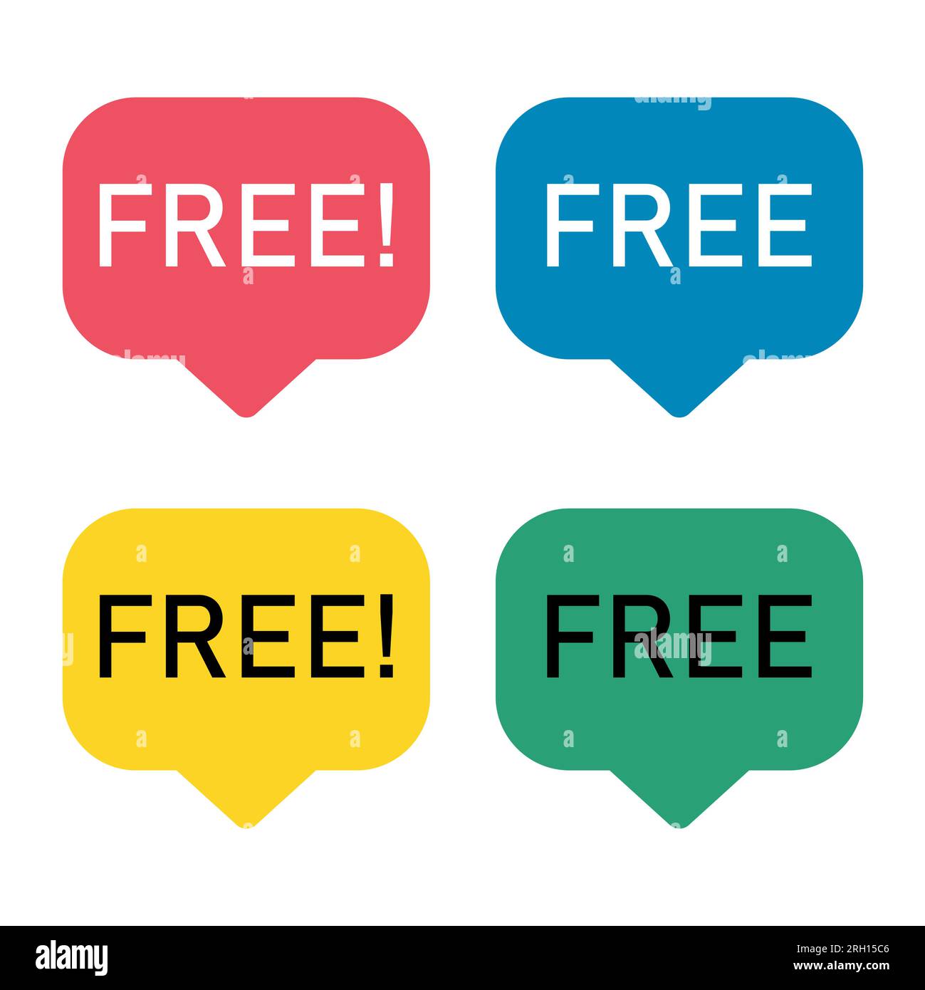 Set of Free web button sign, promotion design label icon, gratis ...