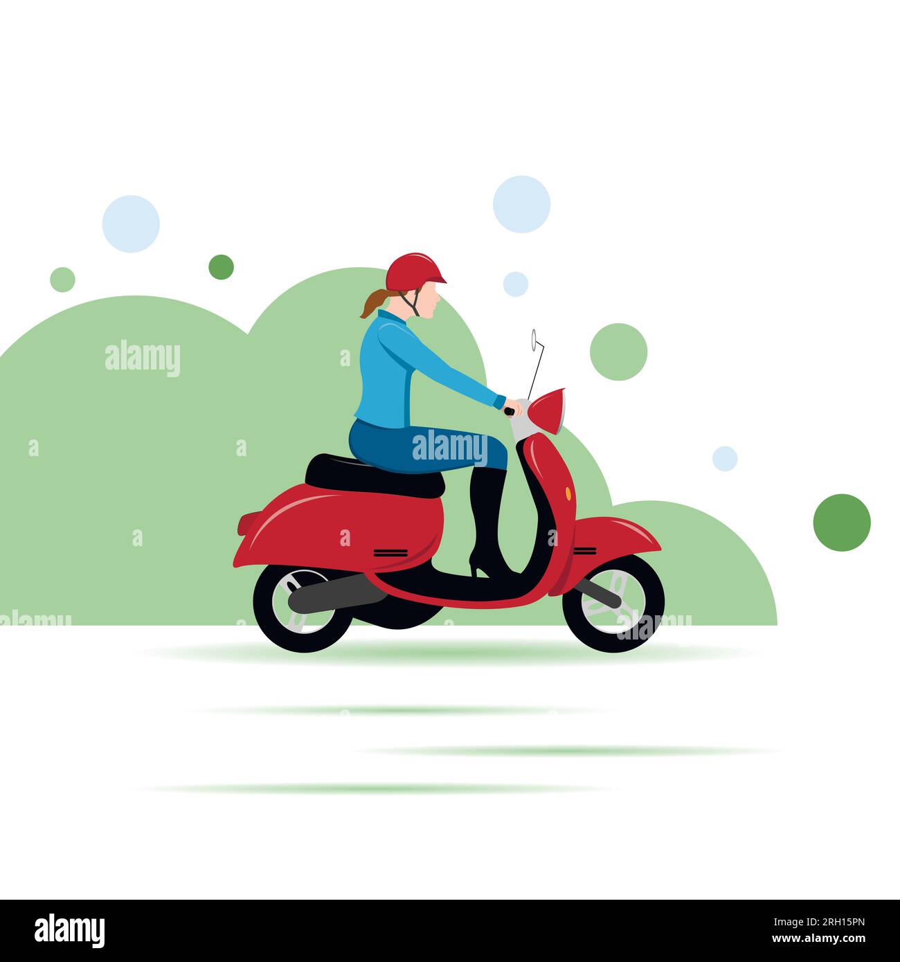 Girl moped red hi-res stock photography and images - Alamy