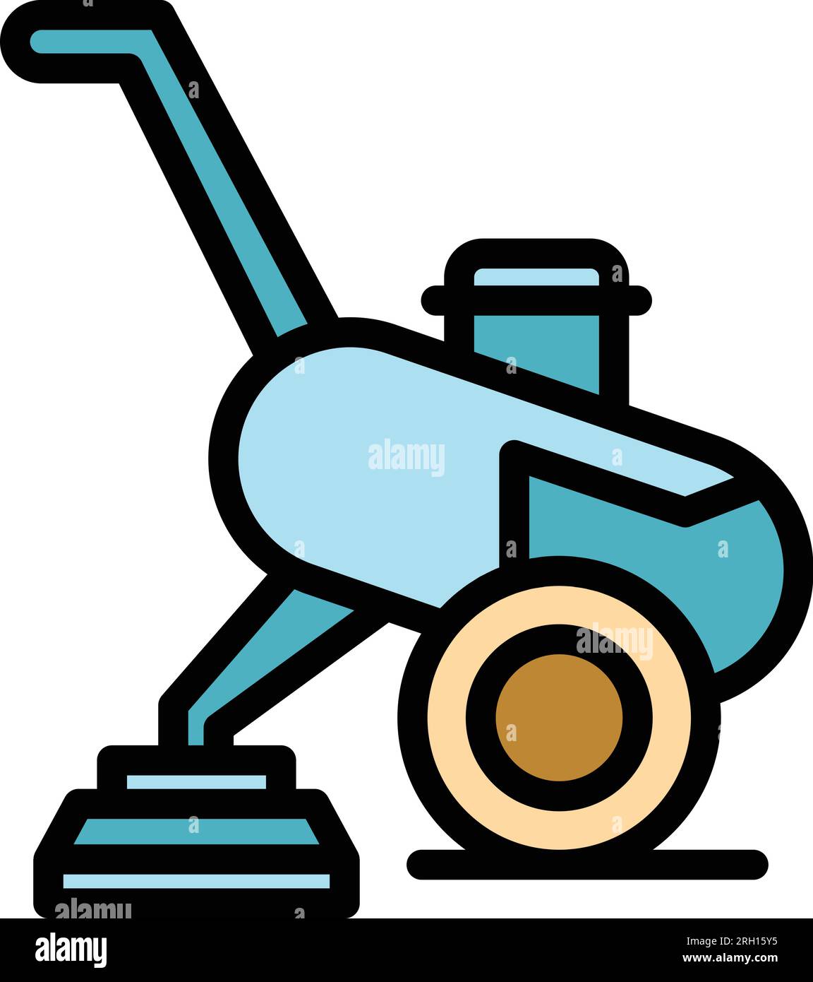 Farmer cultivator icon outline vector. Agriculture equipment. Grass ...
