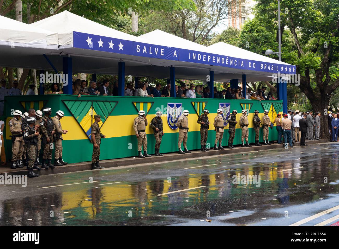 Salvador, Bahia, Brazil - September 07, 2022: Senior military and ...