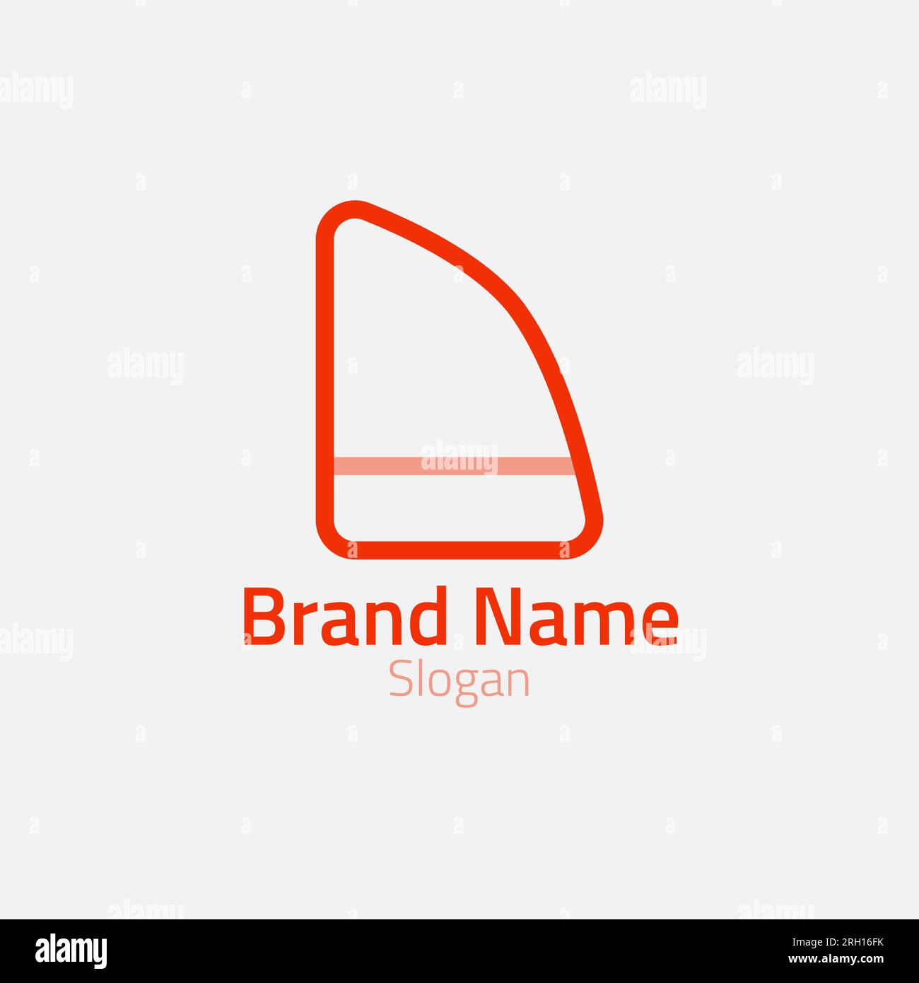 Square logo with one curved and letter-like section Stock Vector Image ...