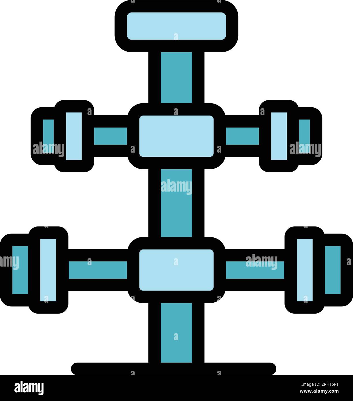 Dumbbell rack icon outline vector. Gym exercise. Fitness workout color ...