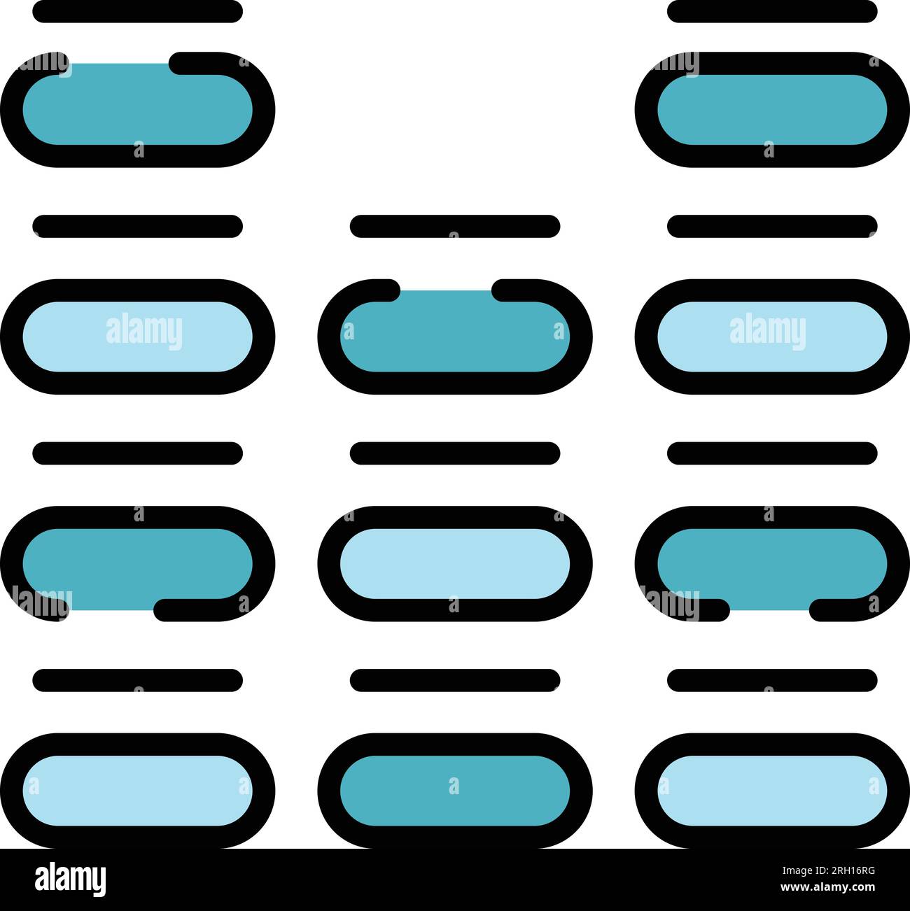 Equalizer icon outline vector. Dj music. Audio sampler color flat Stock ...