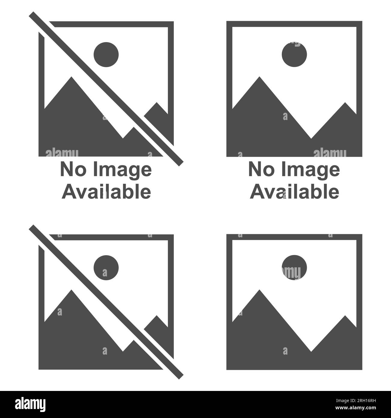 Set of No image vector symbol, missing available icon. No gallery for ...