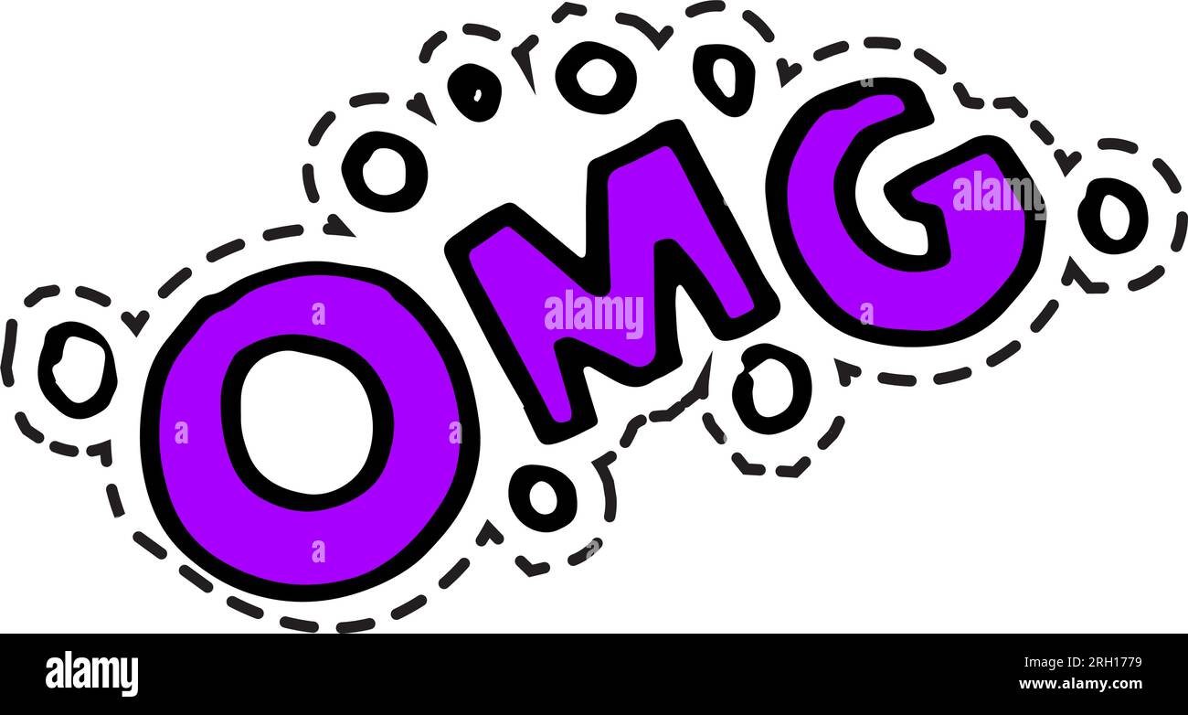 Sticker omg surprise emotion Cut Out Stock Images & Pictures - Alamy