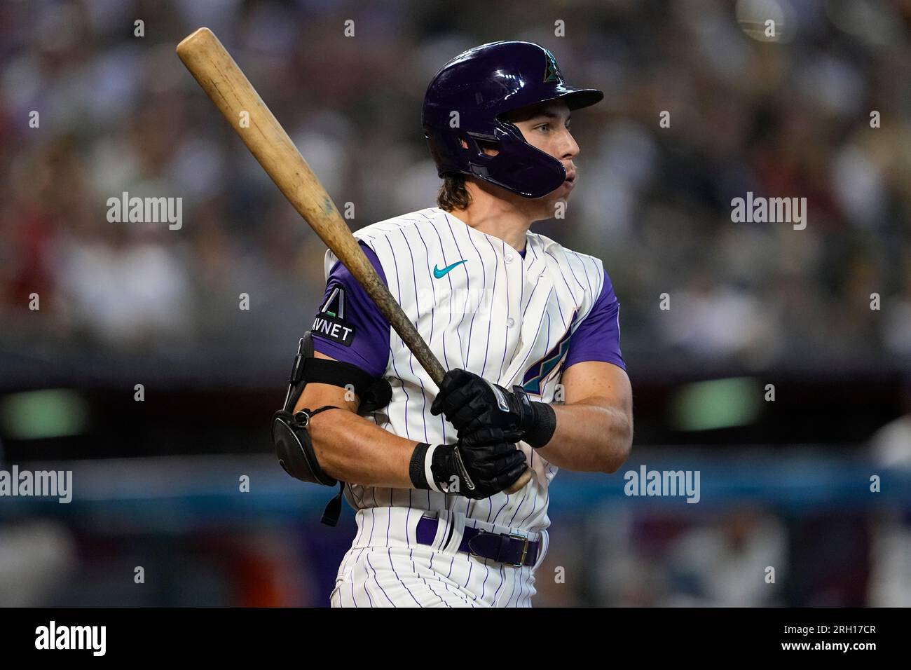 Arizona Diamondbacks' Jake McCarthy hits against the San Diego Padres ...