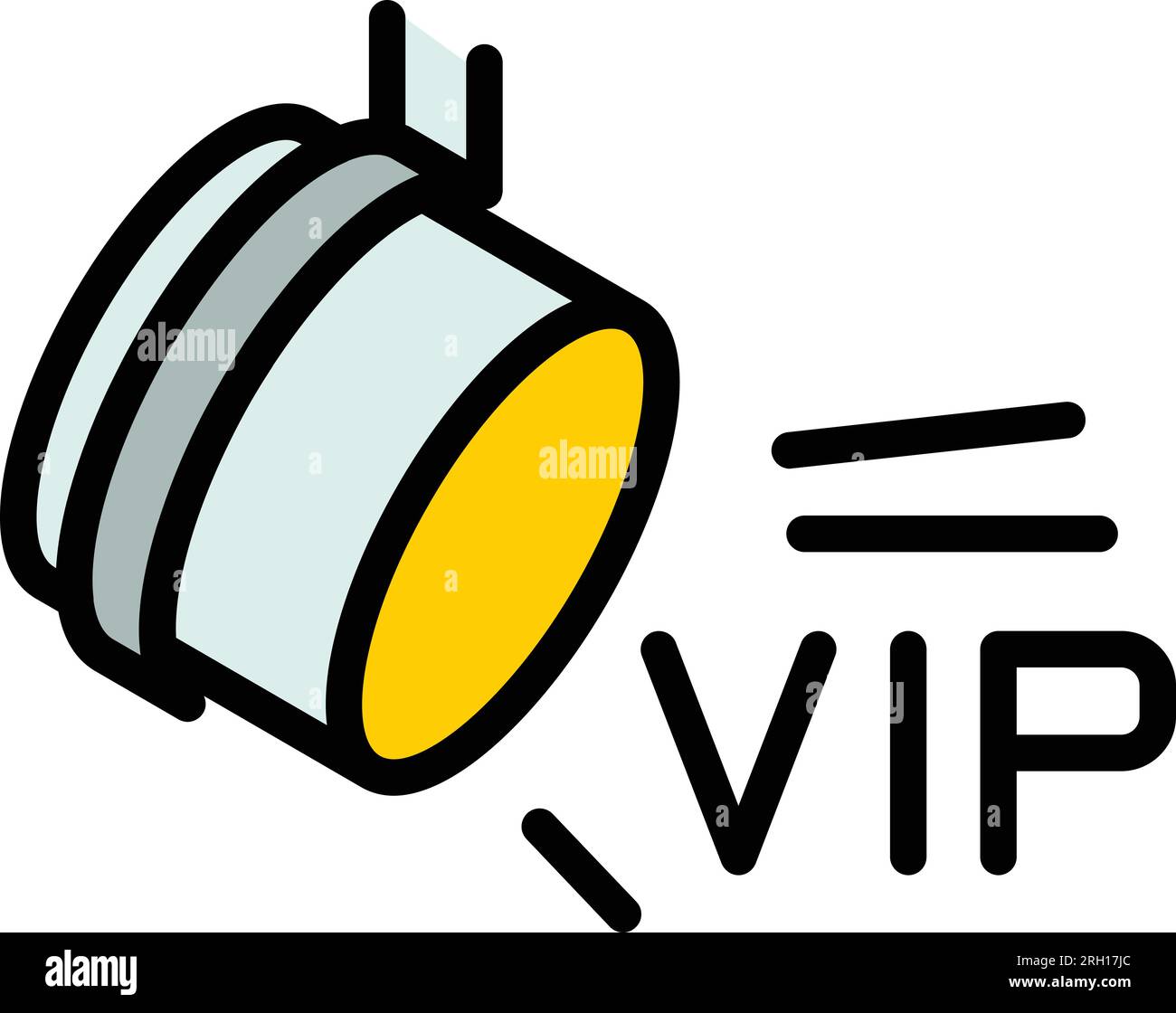 Vip event light icon outline vector. Party concert. Famous cinema color ...