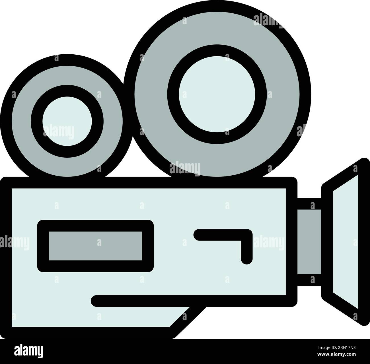 Cinema camera icon outline vector. Vip event. Famous concert color flat ...