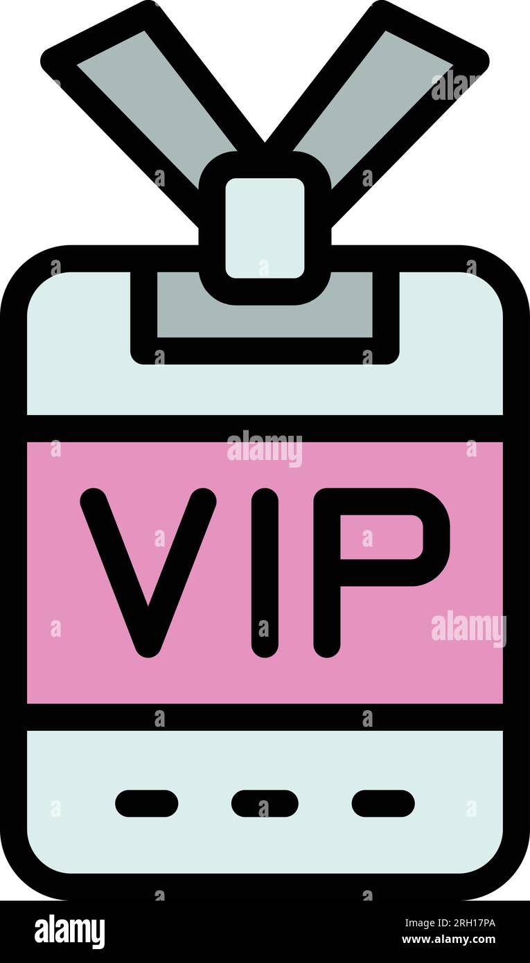 Vip event card icon outline vector. Party concert. Cinema star color ...