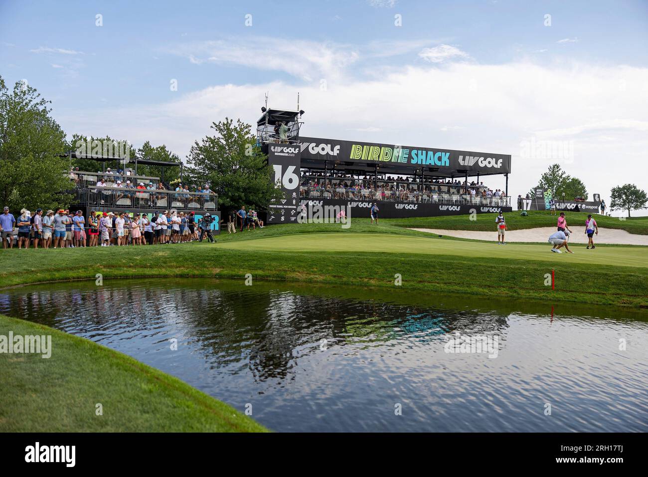 A general view of the Birdie Shack seen on the 16th hole during the ...