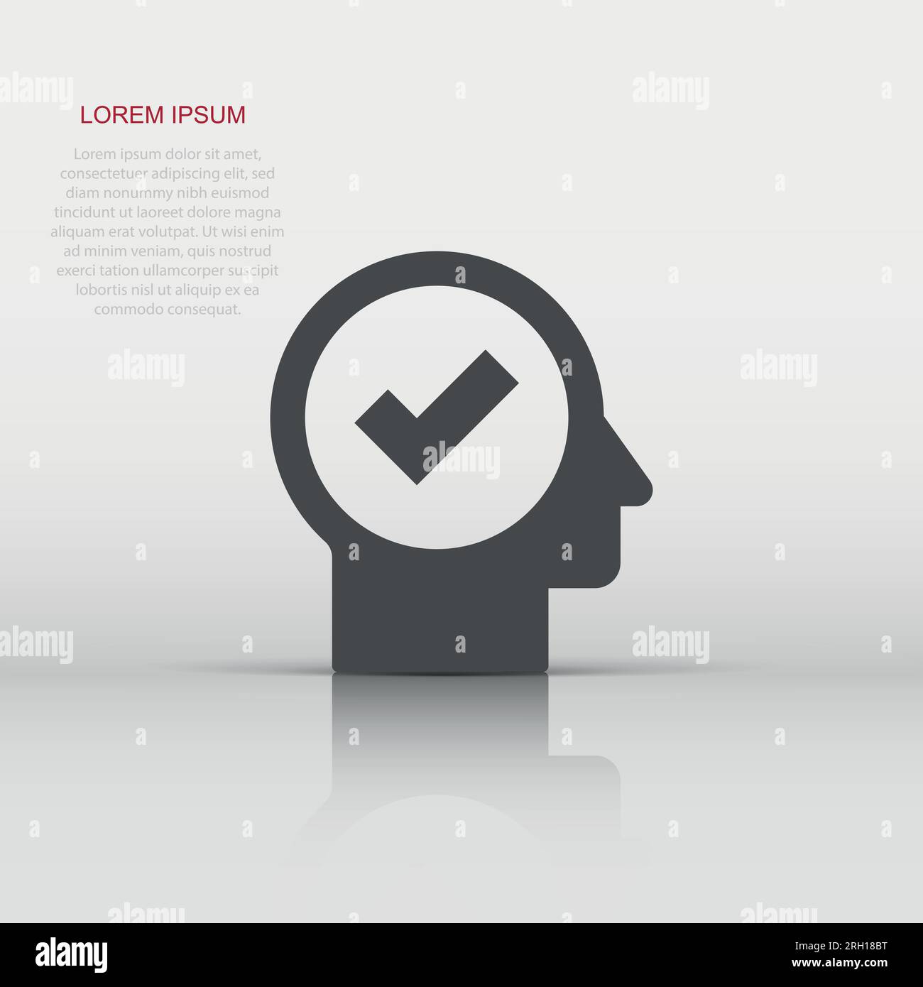 Organization management icon in flat style. People with check mark ...