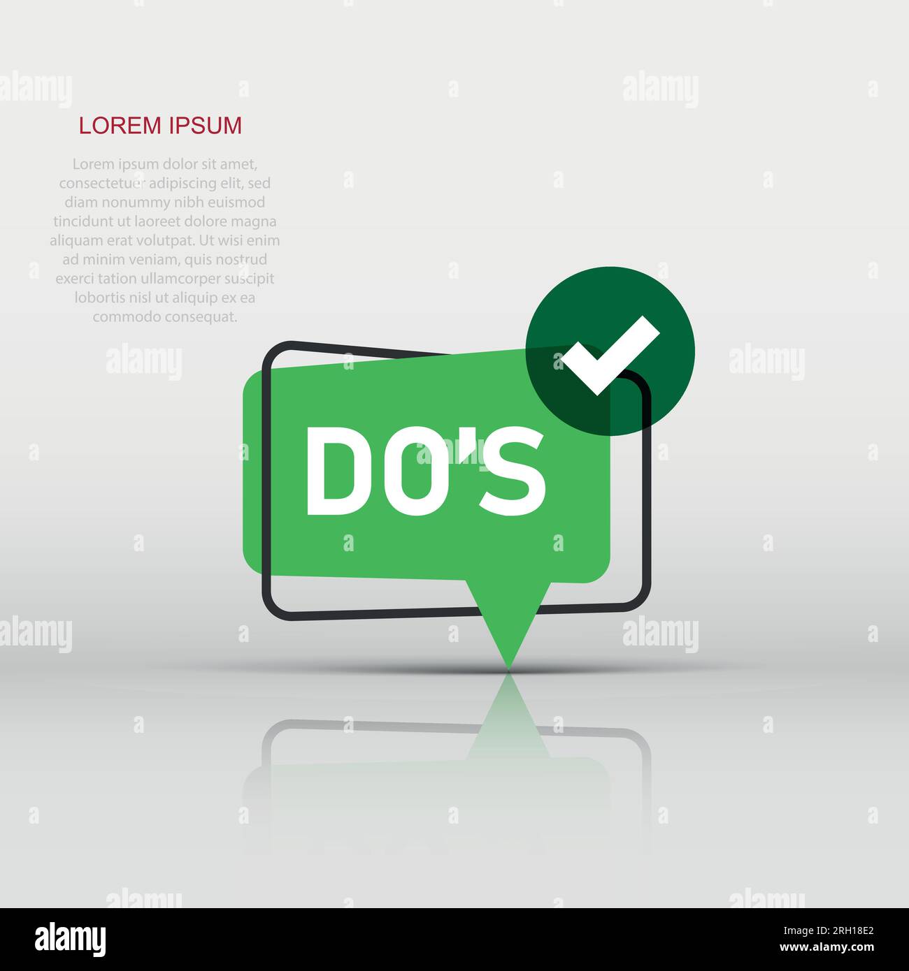 Do sign icon in comic style. Like vector cartoon illustration. Approved ...