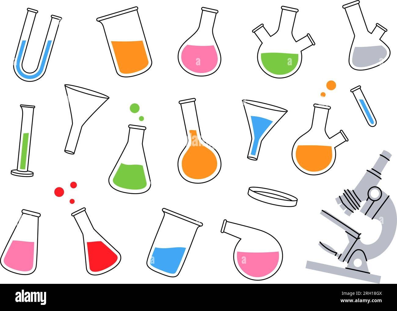Laboratory glass equipment. Chemical and medicine lab measuring ... Laboratory glass equipment. Chemical and medicine lab measuring ...