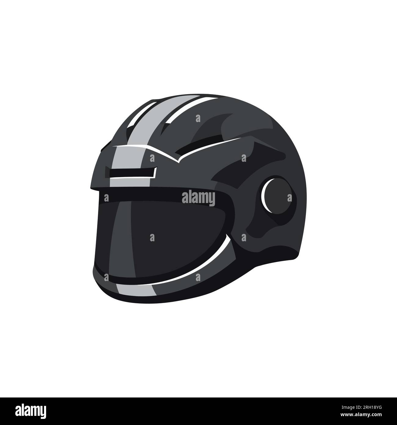 Motorcycle helmet. Cartoon design in flat style isolated on white ...