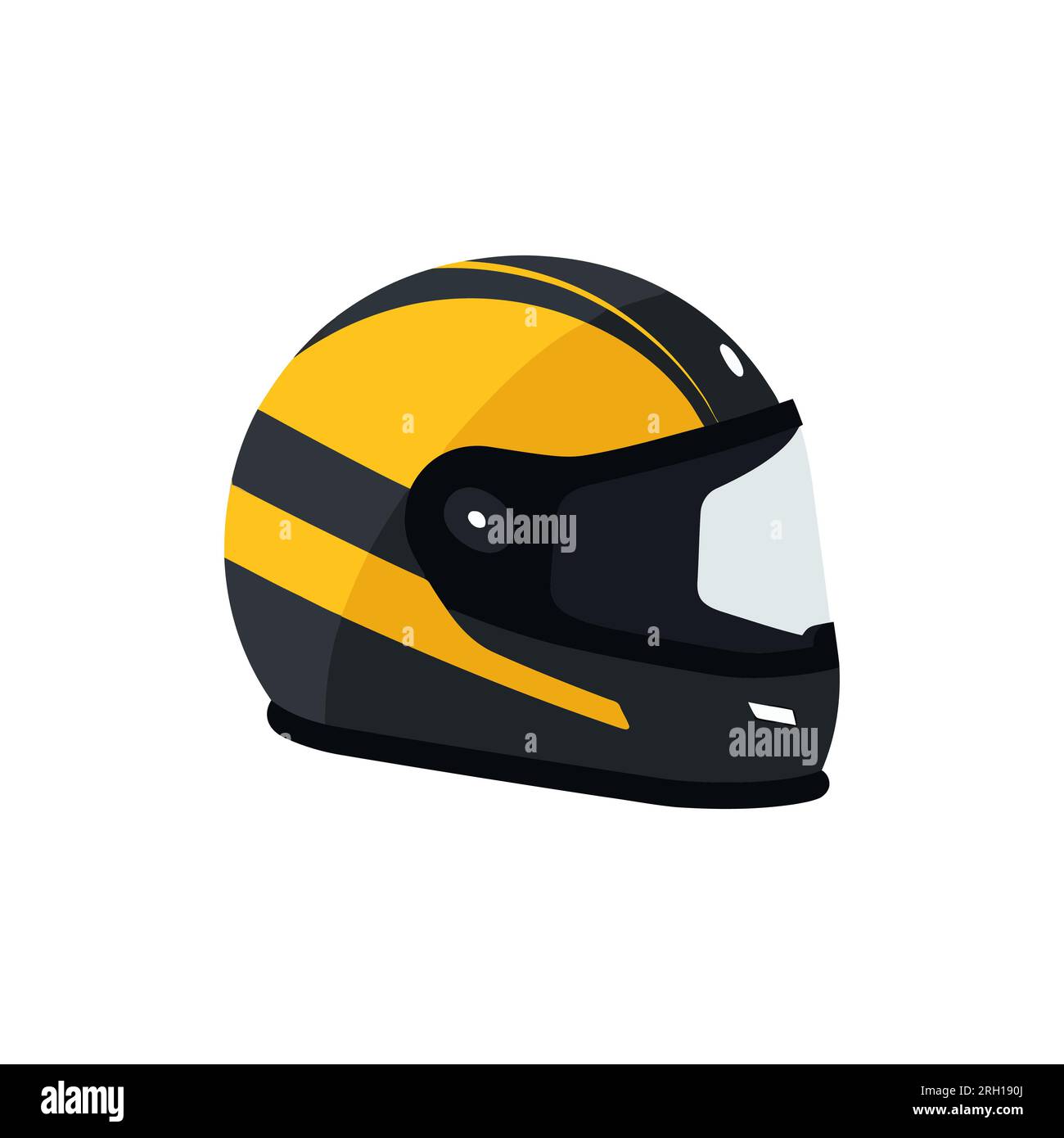 Motorcycle helmet. Cartoon design in flat style isolated on white ...