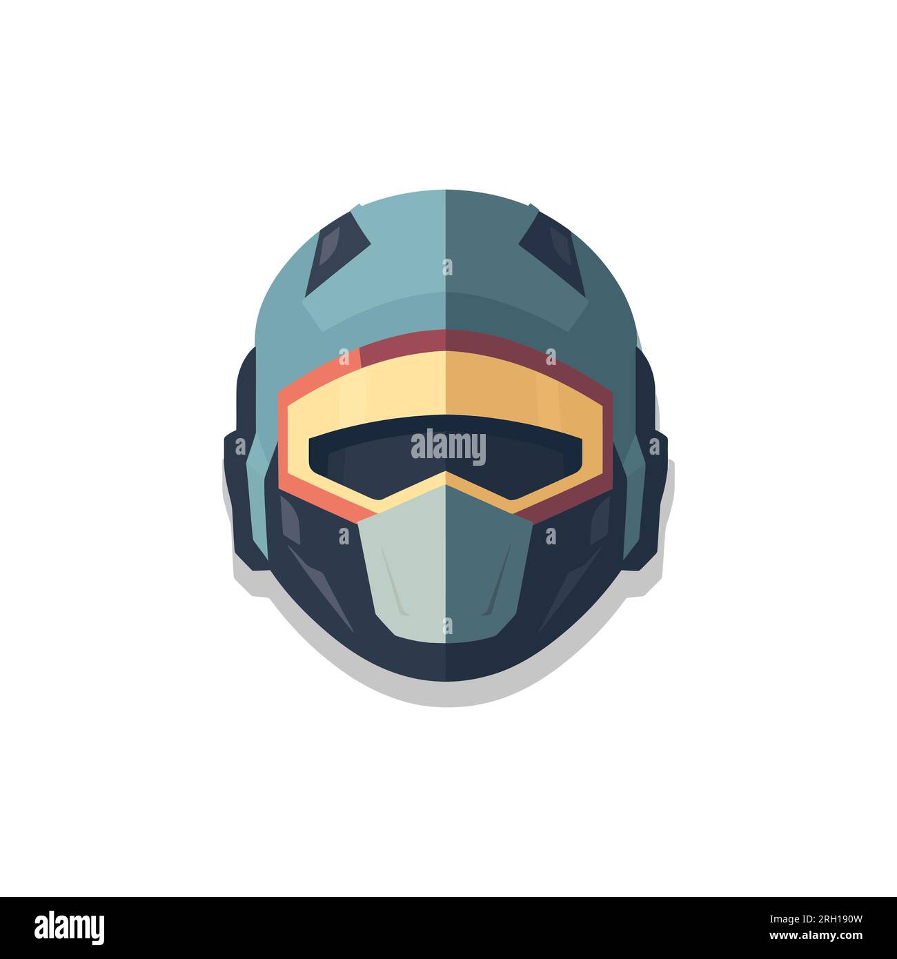 Motorcycle helmet. Cartoon design in flat style isolated on white ...