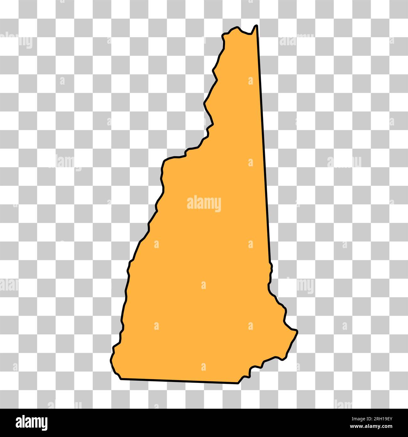 New Hampshire map, united states of america. Flat concept icon symbol ...