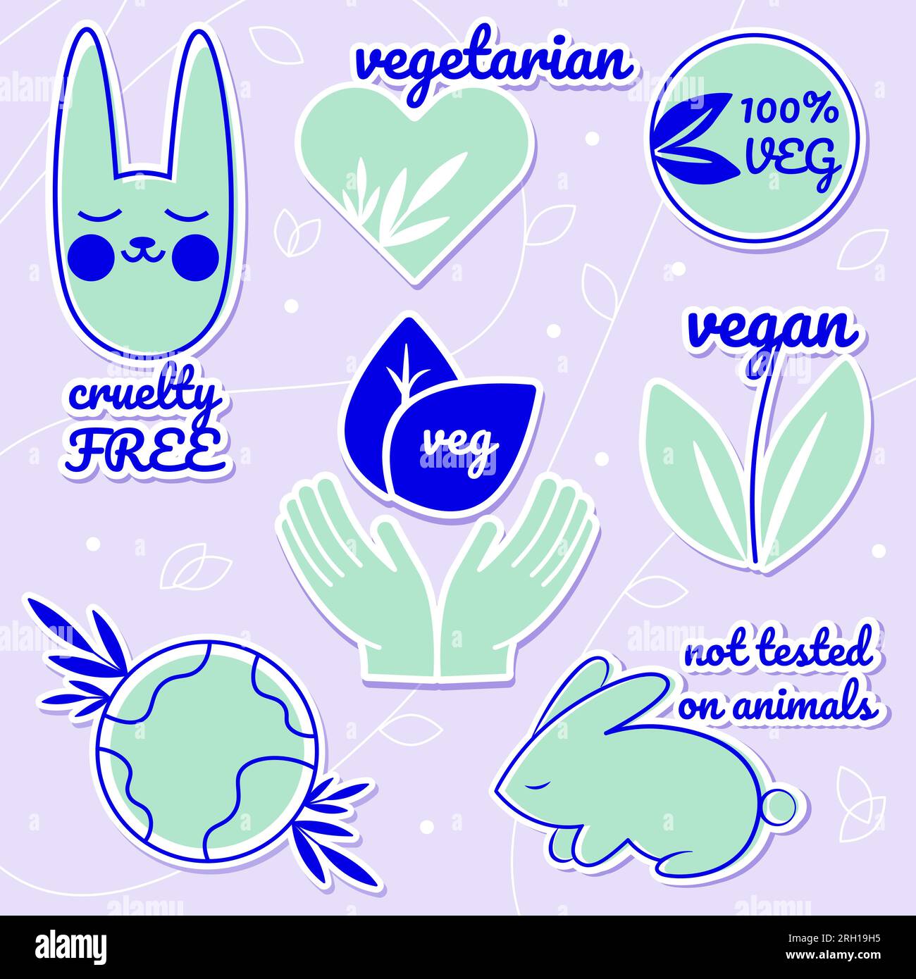 Set of vegan icons. Bio, ecology, organic logos Stock Vector Image ...