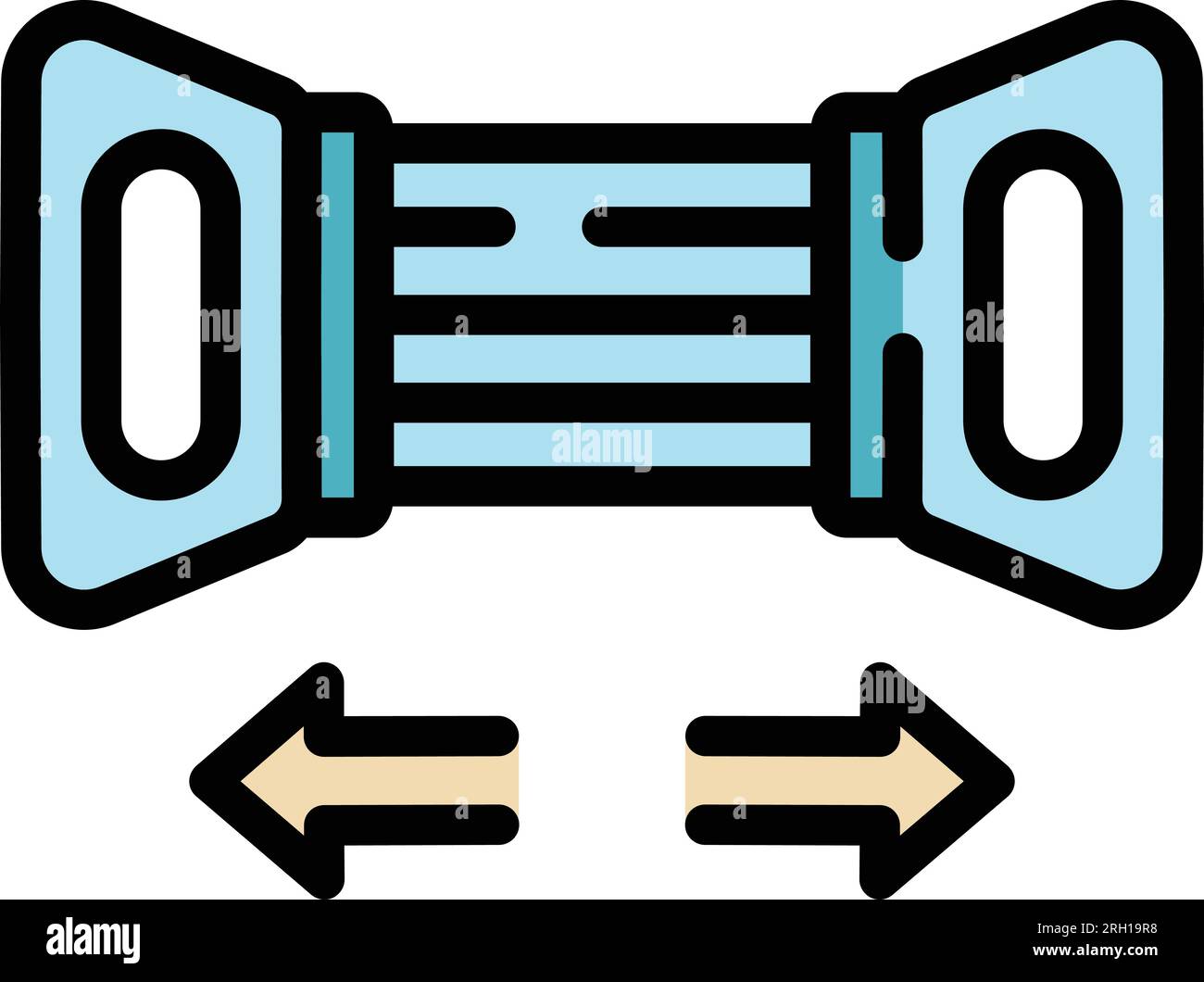 Stretch equipment icon outline vector. Sport gym. Workout training ...