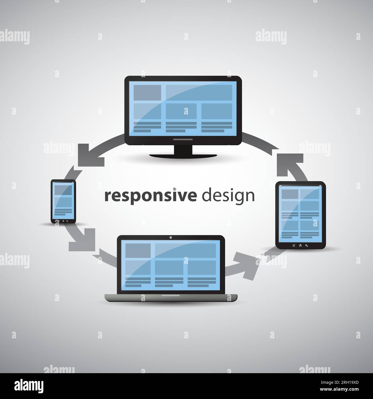 Laptop and phone with the same website interface hi-res stock photography and images - Alamy