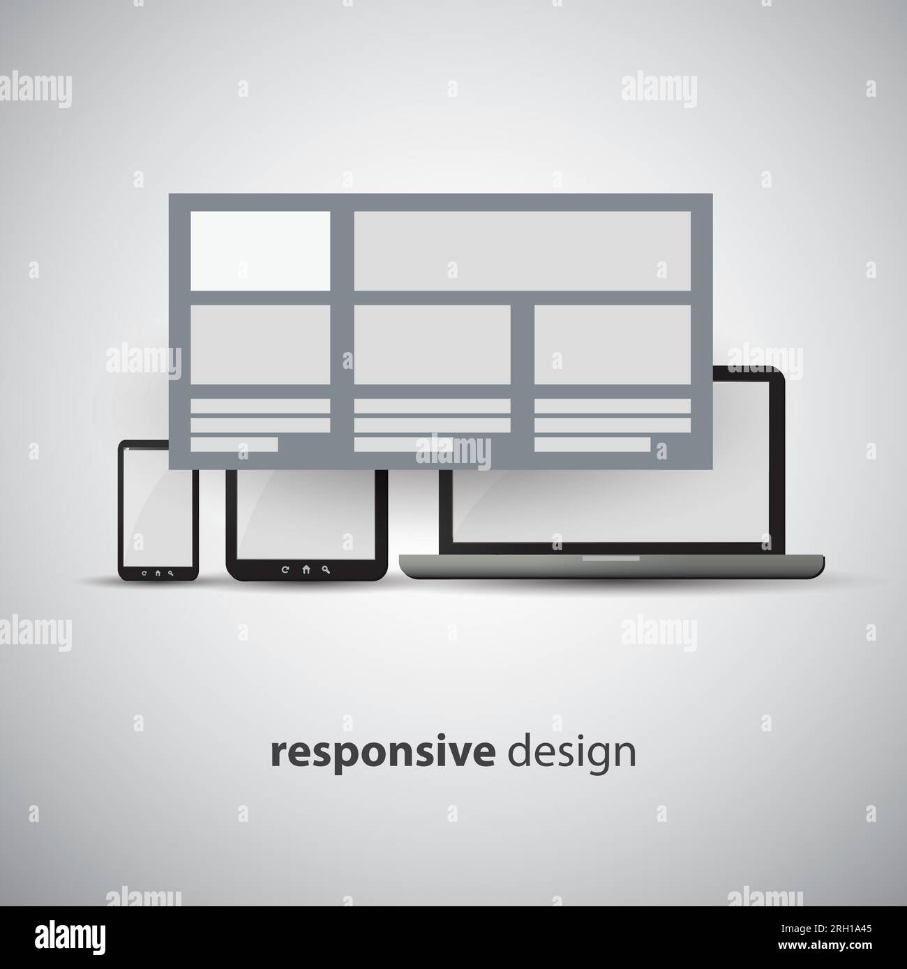 Responsive Web Design Concept - Same Website, Different Sizes Stock ... Responsive Web Design Concept - Same Website, Different Sizes Stock ...